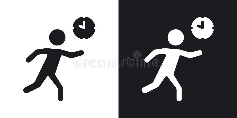 Late icon vector stock vector. Illustration of stroke - 348263504