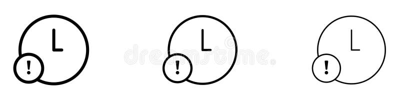 Late icon vector stock vector. Illustration of start - 348390815