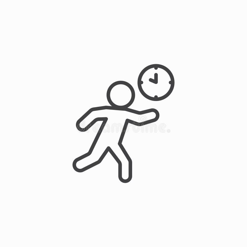 Late icon vector stock vector. Illustration of start - 348312295