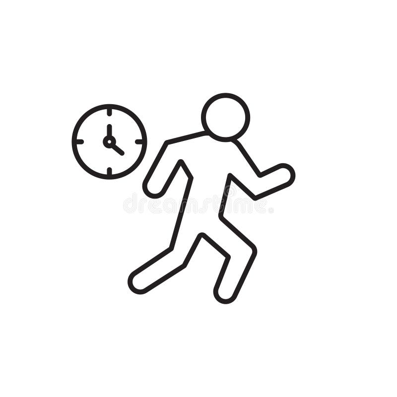 Late icon vector stock vector. Illustration of quick - 348420028