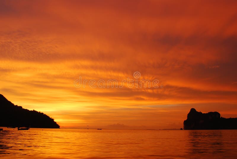 Sunset in Lamma stock image. Image of clear, golden, beauty - 12481451