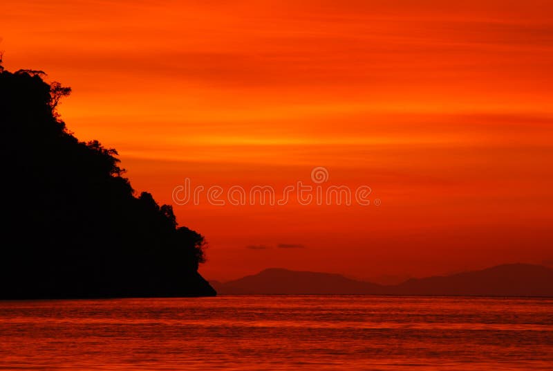 Late island sunset stock photo. Image of contrast, beautiful - 10798336