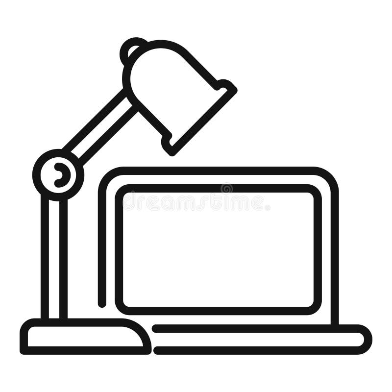 Late Laptop Work Icon Outline Vector. Hour daily Fast Active Stock ...