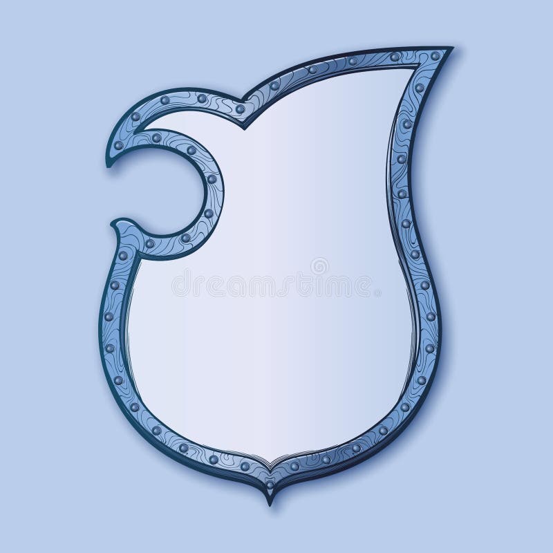 Late Medieval German Shield. Front View Stock Vector - Illustration of ...