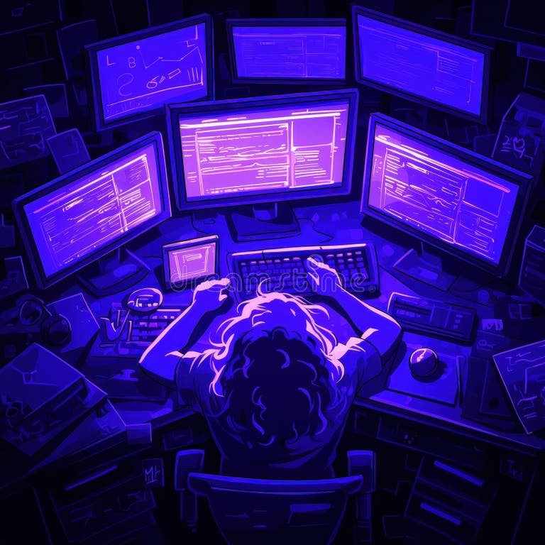 Late Night Coder stock image. Image of digital, home - 360312923