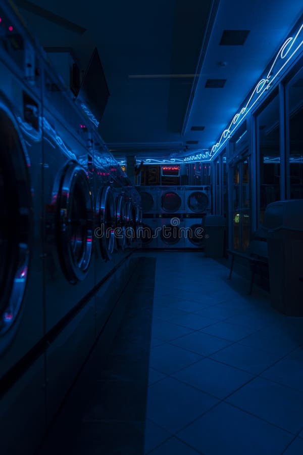 Late Night Laundry stock photo. Image of night, late - 156528218