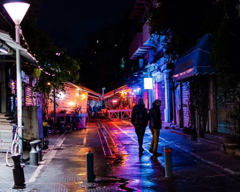 Late night life editorial photo. Image of night, purple - 142062416