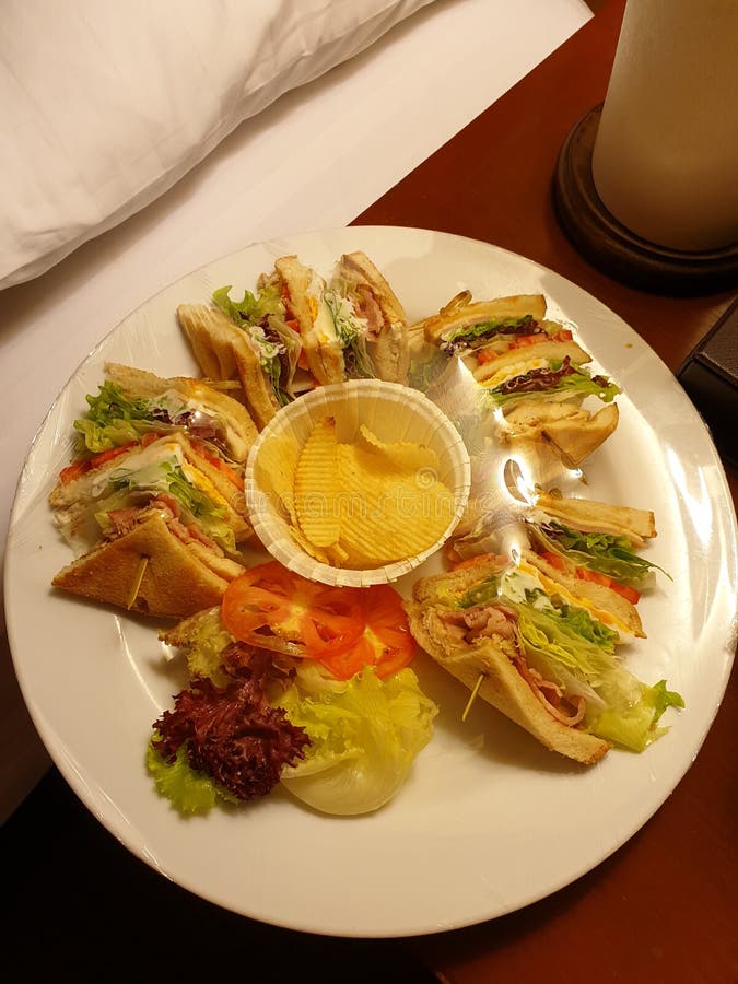 Late Night Meal from Room Service in a Hotel Stock Photo - Image of ...
