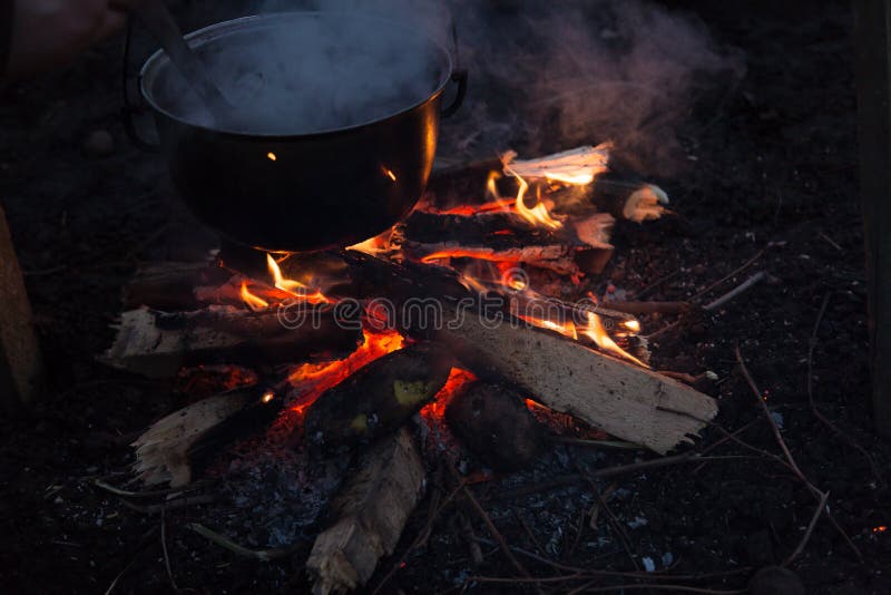 Photo of campfire stock image. Image of landscape, campfire - 106917481