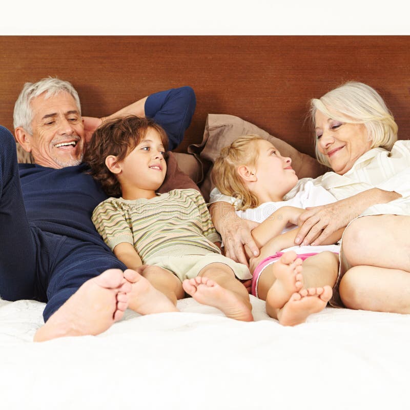 Late Parents with Two Children on Stock Image - Image of generations ...