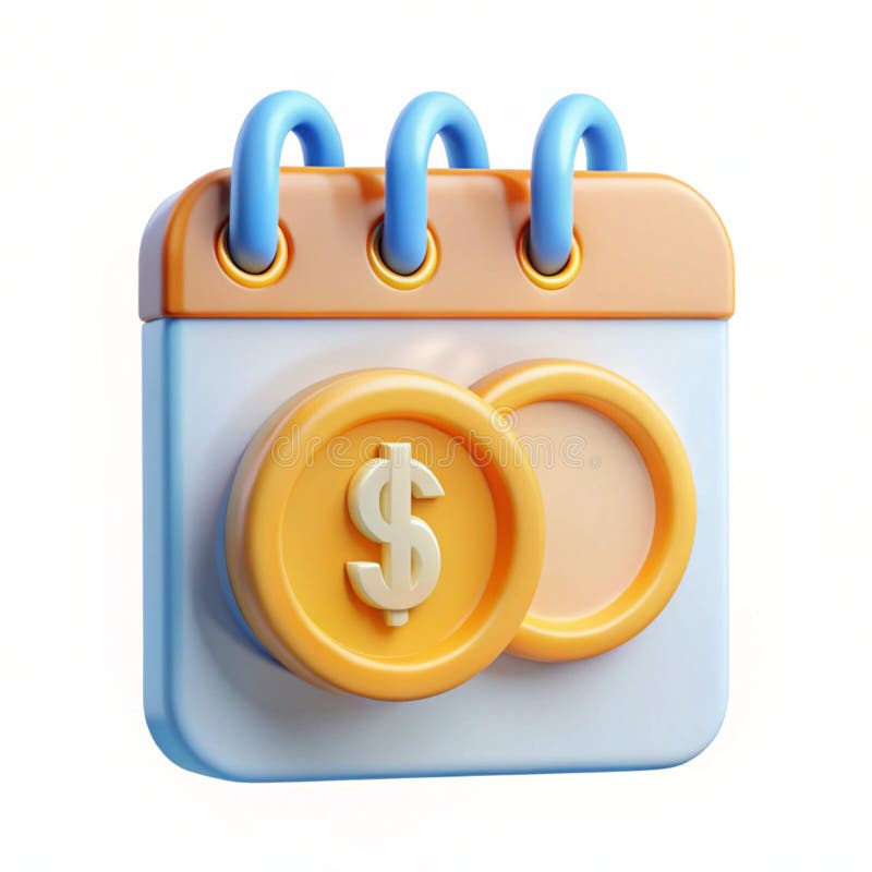 Late payment 3D icon stock illustration. Illustration of background ...