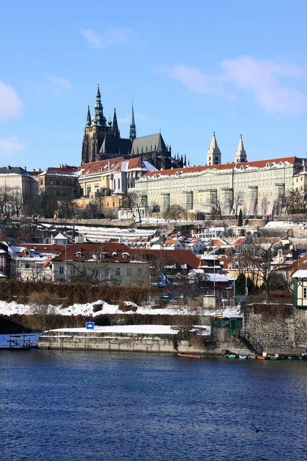 The Late Snow - Pragues Gothic Castle Stock Photo - Image of colorful ...