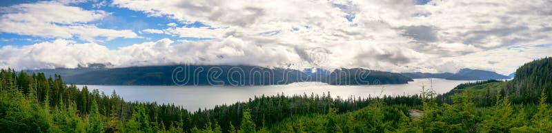 A Late Summer View of Douglas Channel Stock Photo - Image of trees ...
