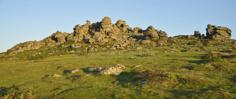 Late Sun on Hound Tor stock photo. Image of stone, dartmoor - 58747598