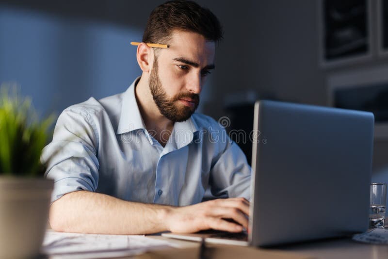 Late work stock photo. Image of expertise, employer, late - 91187700