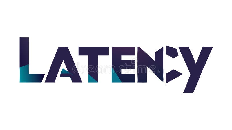Latency Text Icon, Network Speed and Performance, Vector Design ...