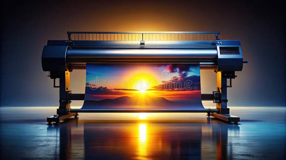 LateNight Large Format Printing Silhouette of a Wide Format Printer ...