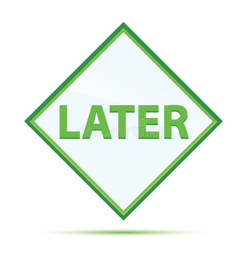 Later Modern Abstract Green Diamond Button Stock Illustration ...