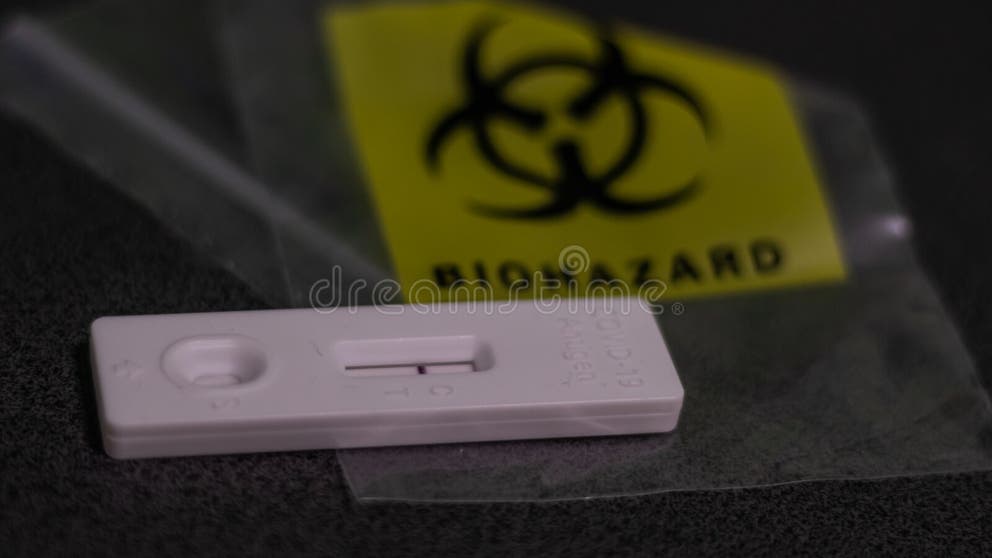 Covid 19 Lateral Flow Sef Testing Kit Showing a Negative Result Stock ...