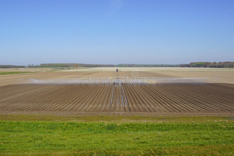 Lateral Moving Irrigation Sprinkler System. Editorial Photography ...