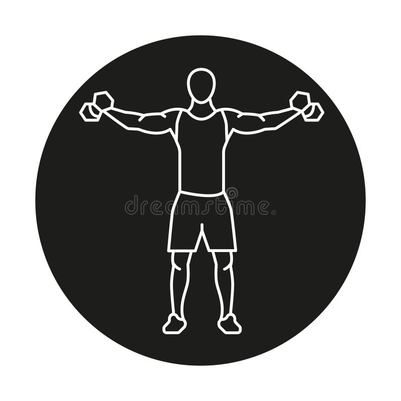 Lateral Raises Line Icon. Vector Isolated Element Stock Vector ...