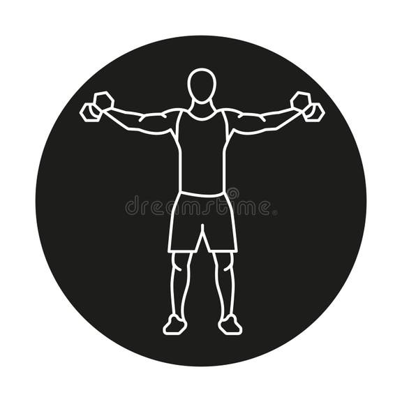 Lateral Raises Line Icon. Vector Isolated Element Stock Vector ...