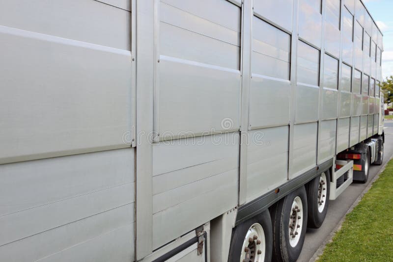 Lateral Side of the Truck Close-up Stock Photo - Image of commerce ...