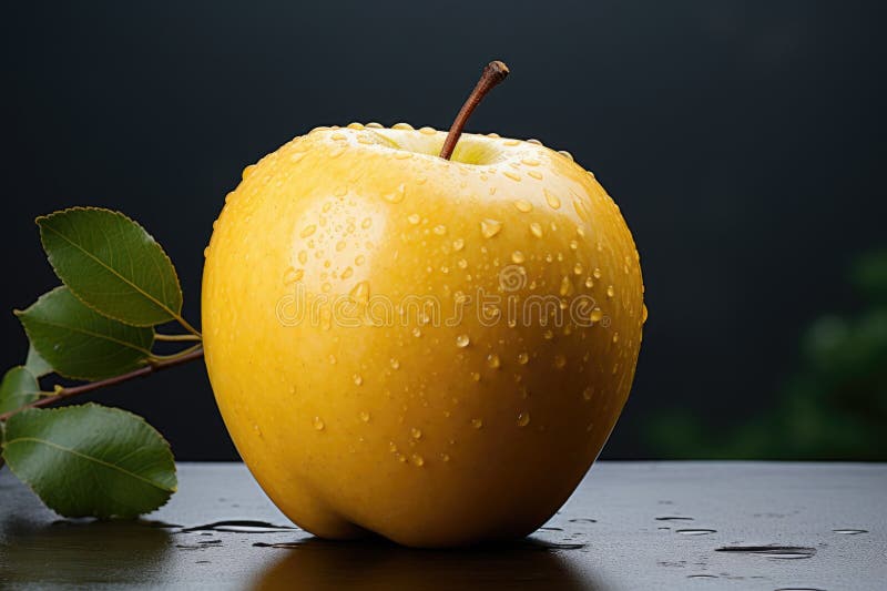 Lateral Side View Apple Yellow Alderd on Stock Illustration ...