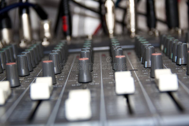 Sliders on Audio Mixing Board Stock Photo - Image of music, fader: 4734