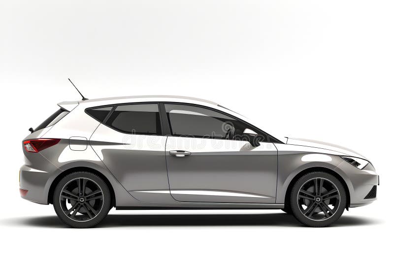 Lateral View of a Generic and Unbranded Family Car, Generative Ai ...