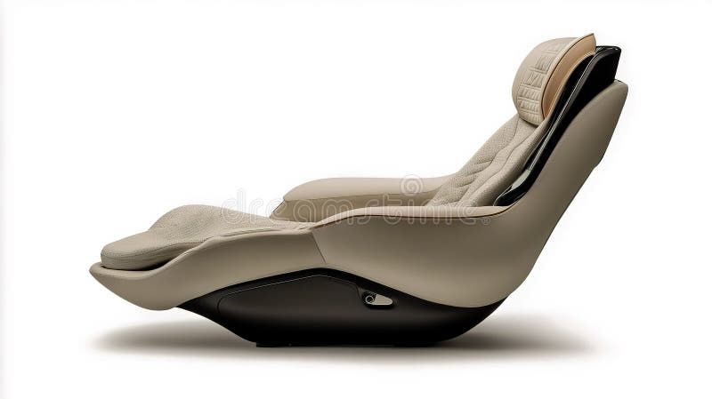 A Lateral View of a Modern Car Seat, Isolated on a White Background ...