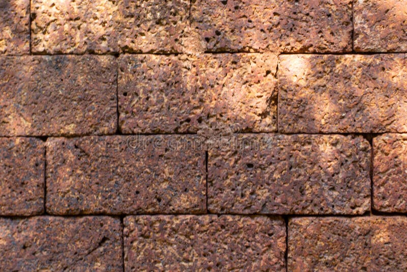 Laterite Brick Wall Used As Background. Stock Photo - Image of antique ...