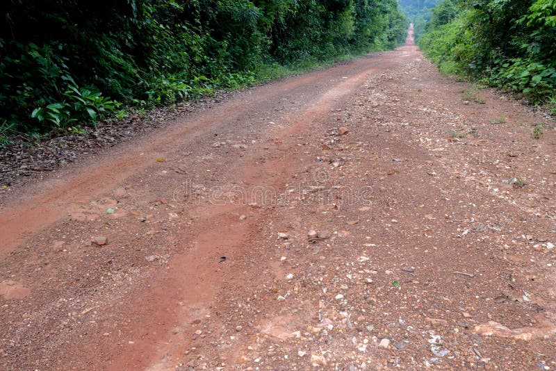 Laterite Road in Countryside Stock Image - Image of track, stone: 57555339