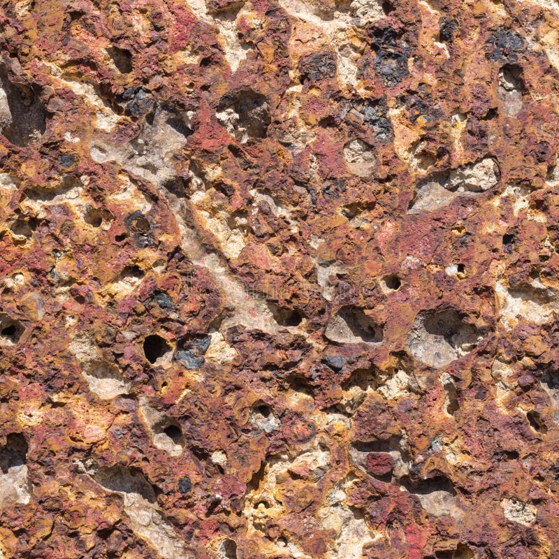 Laterite Ore Mineral Stone Rock on White. Stock Image - Image of ...