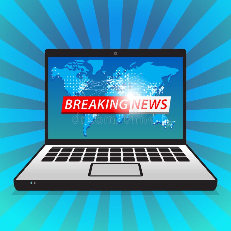 Breaking News Screen Stock Illustrations – 9,586 Breaking News Screen ...