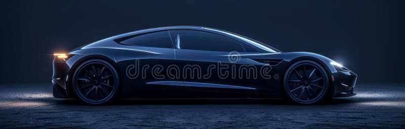 The Latest Car Model is a Compact Car with a Panoramic Glass Roof Stock ...