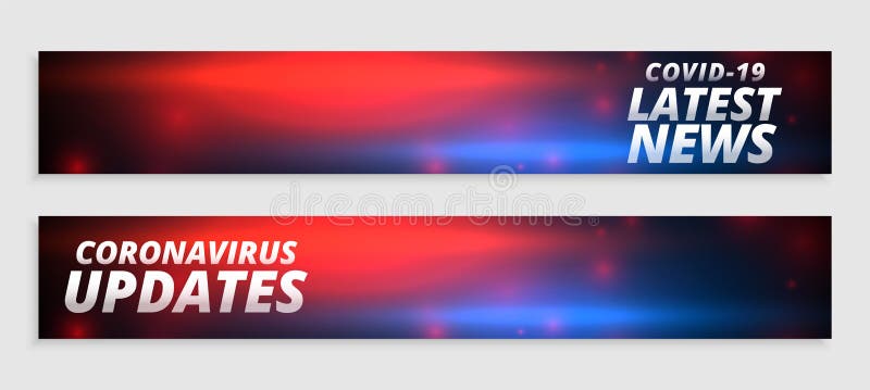 Covid19 Coronavirus Latest News Updates Red Background Stock Vector ...