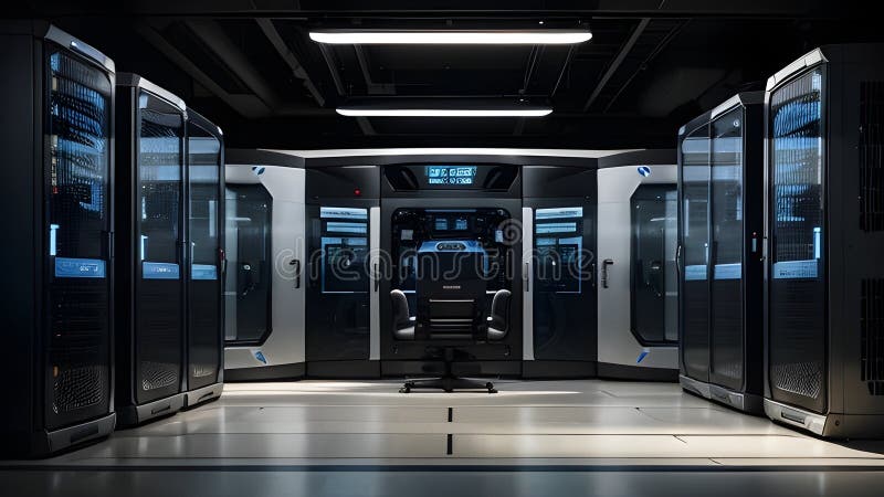 Latest Facilities of Modern Data Center Stock Illustration ...