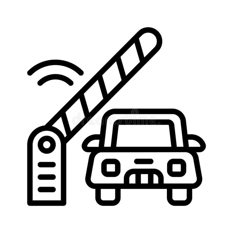 Latest Icon of Car Checkpoint Designed in Outline Style Stock Vector ...