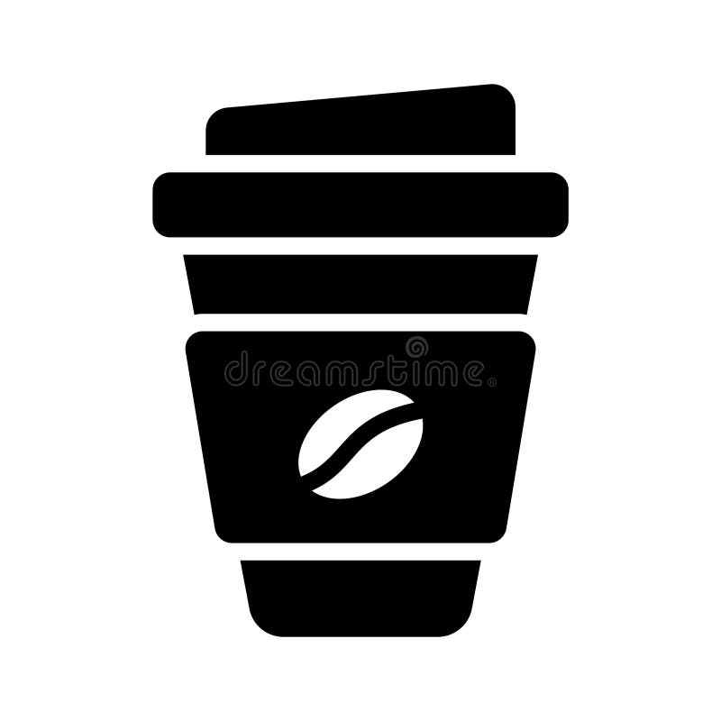 Latest Icon of Coffee Cup Designed in Glyph Style Stock Illustration ...