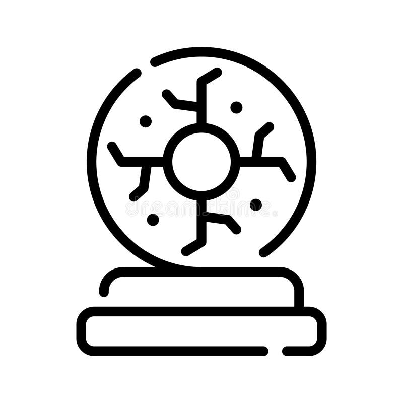 Latest Icon of Plasma Ball Designed in Line Style Stock Illustration ...