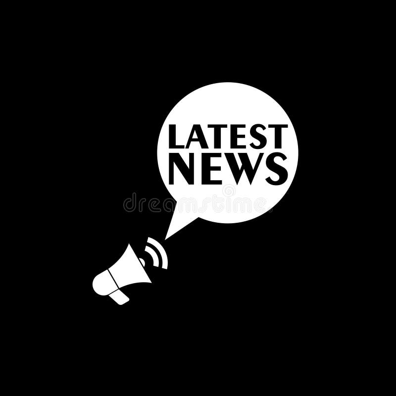Latest News Symbol Isolated on White Background Color Set Stock Vector ...