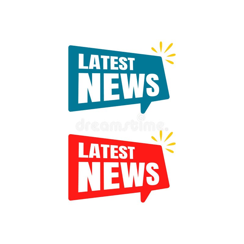 Latest News Icon Modern Square Rounded Shape Logo Design Vector with ...
