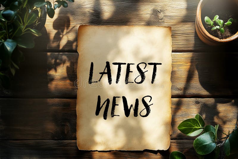 Latest News Message on Paper Stock Image - Image of news, text: 362888005