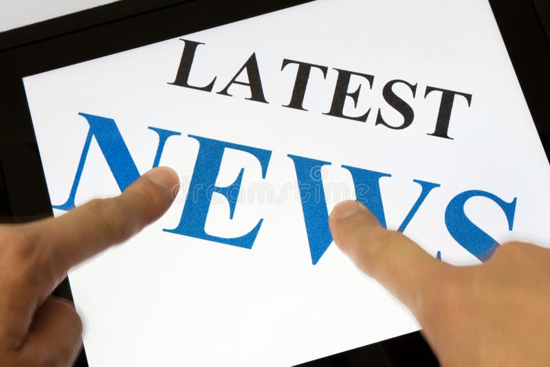 Finger Pointing Blank Newspaper Stock Image - Image of finger, isolated ...