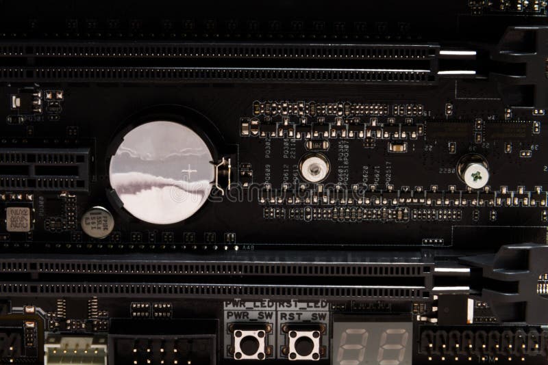 The Latest Powerful Motherboard with Macro Focus Stock Photo - Image of ...