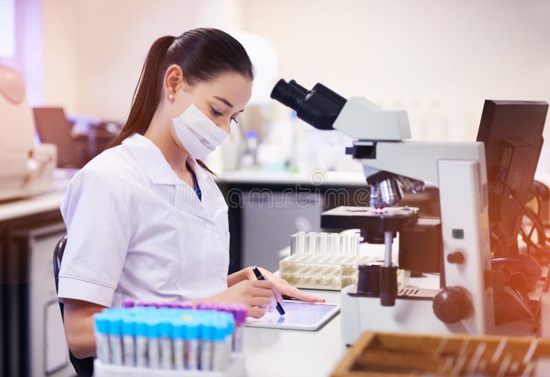 The Latest Technological Tools for a Lab Technician. a Young Scientist ...