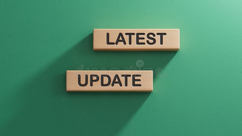 Latest Update Symbol. Stone Wall with Words Latest Update.Latest Update ...