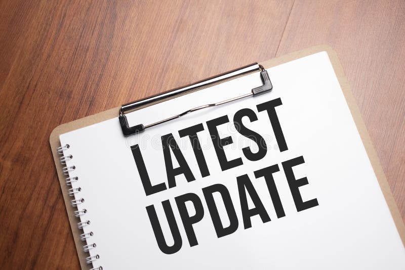 LATEST UPDATE Appearing Behind Torn Paper. Business Stock Photo - Image ...