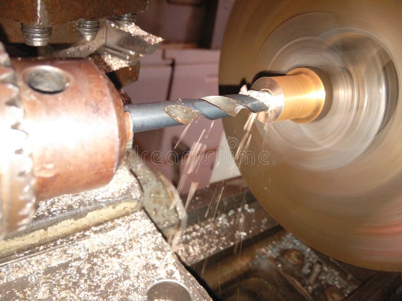 Lath Machine Mechanical Engineering Works Stock Photo - Image of ...